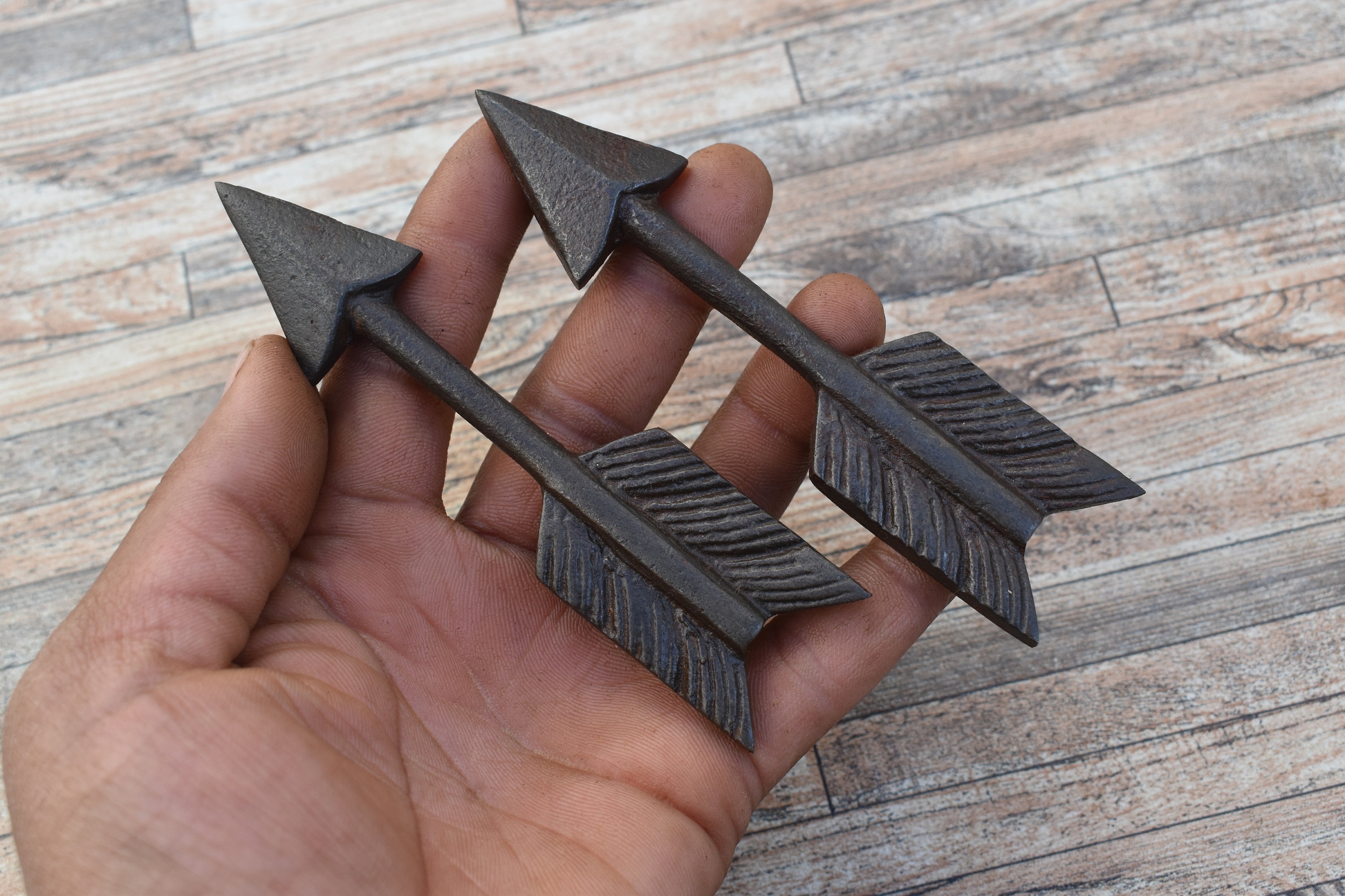 6x Vintage Cast Iron Arrow Shape Pulls Handles Door Gate - Etsy