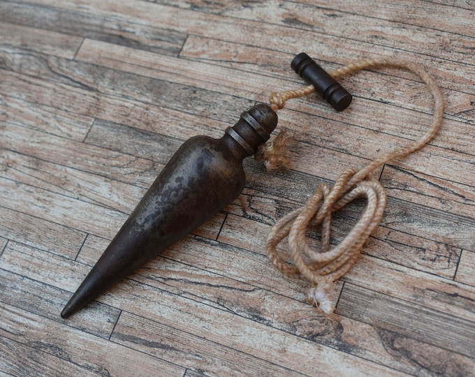 Vintage Solid Iron Leveling Plumb Bob Tool Collectible Table Decor ...