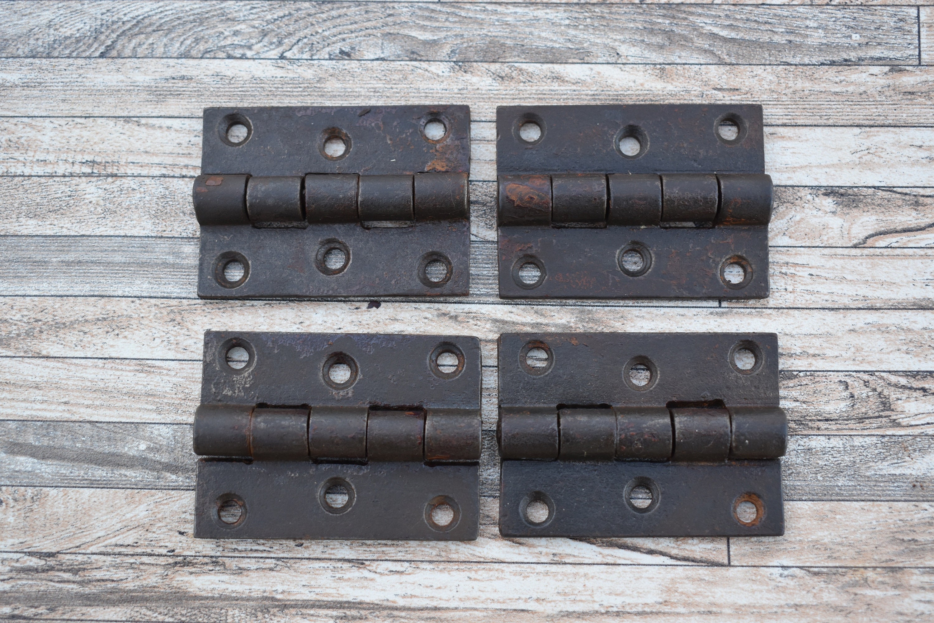 4pcs Vintage Cast Iron Door HINGES Gate Window Cabinet Cupboard Hinges ...
