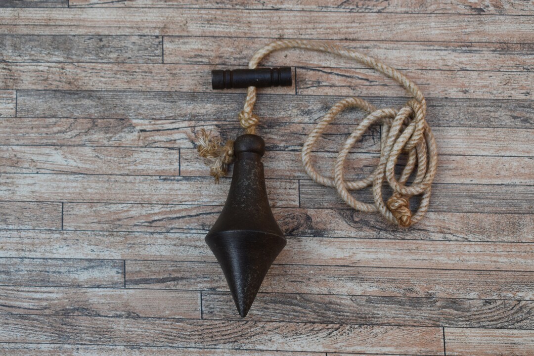 Vintage Solid Iron Leveling Plumb Bob Tool Collectible Table Decor ...