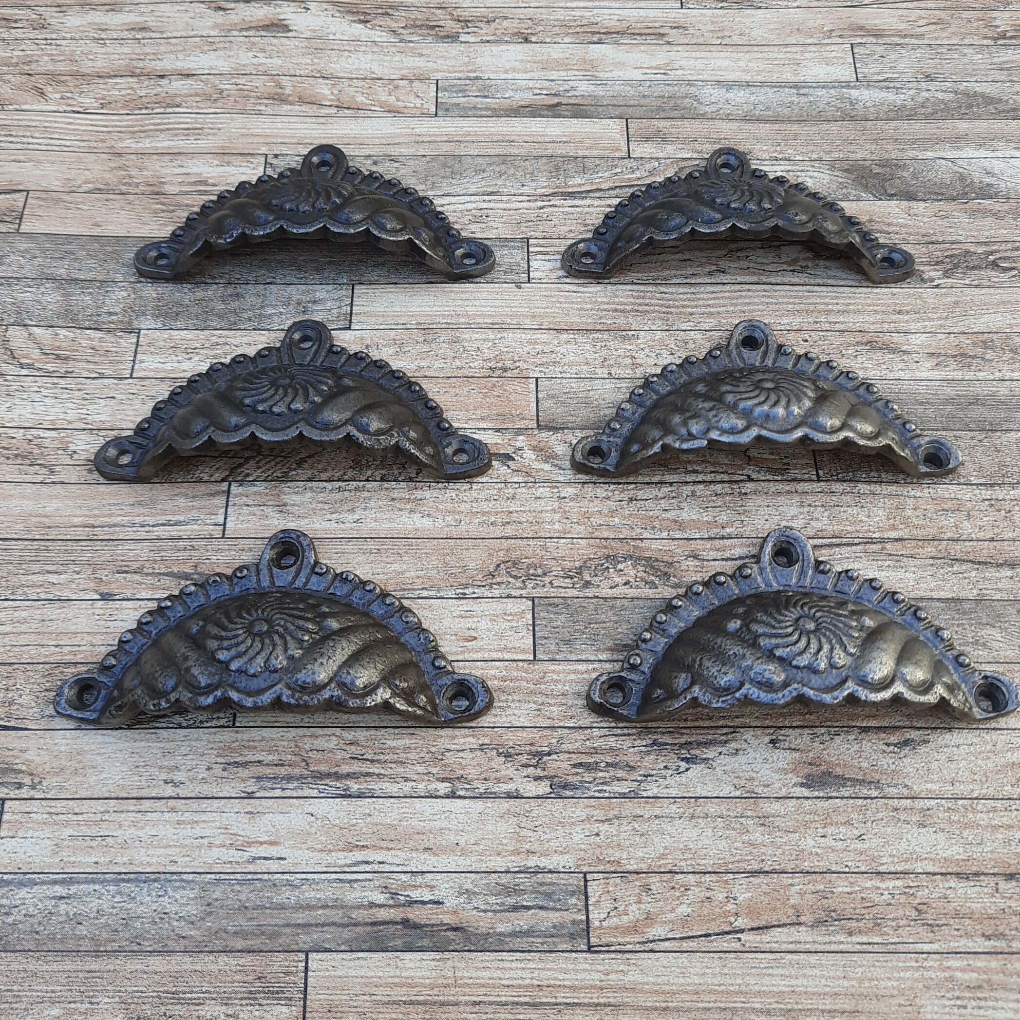 6pcs Vintage Victorian Style Cast Iron Floral Design Drawer - Etsy