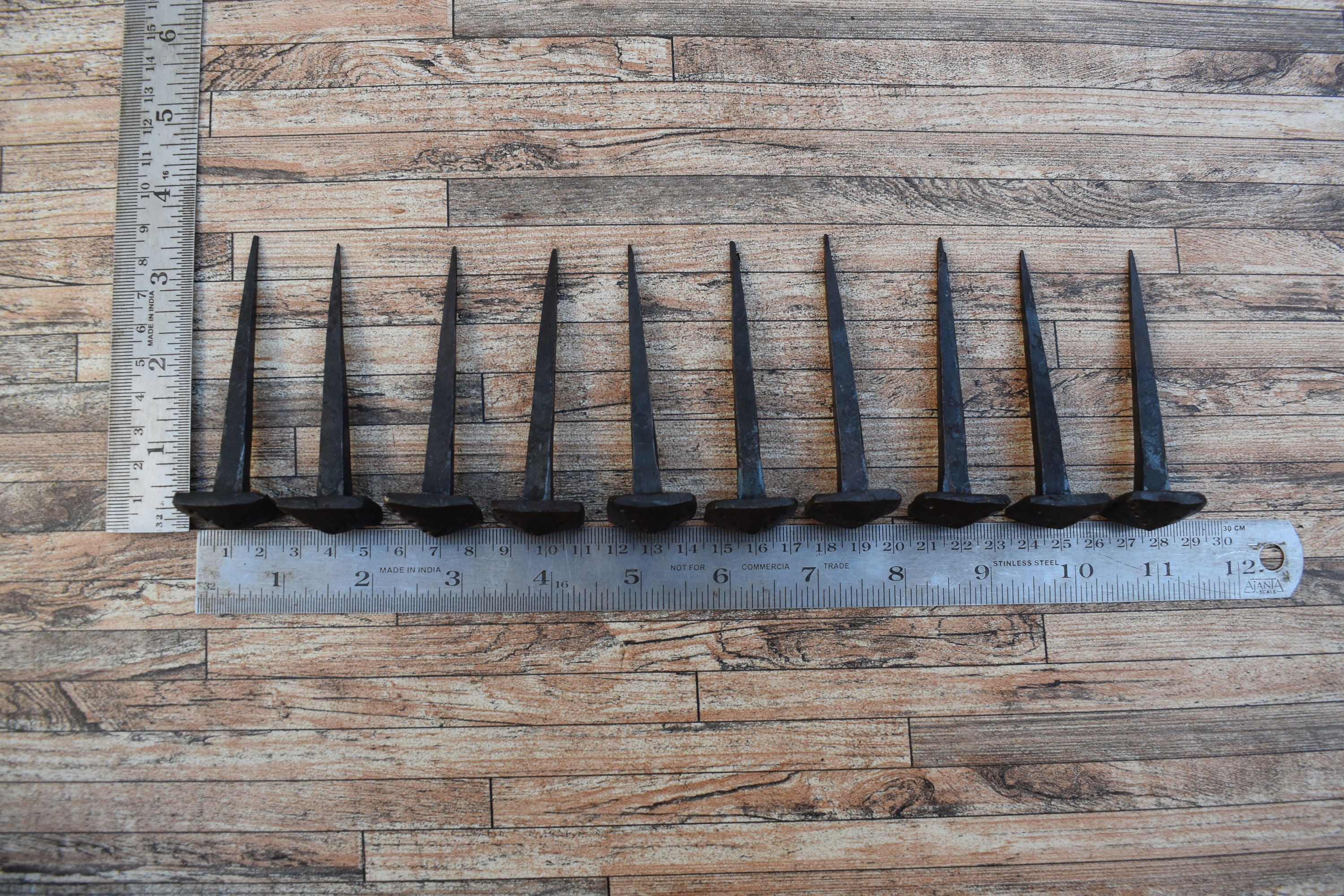 10 Pcs Vintage Blacksmith Wrought Iron Handforged Door Gate Hammered ...