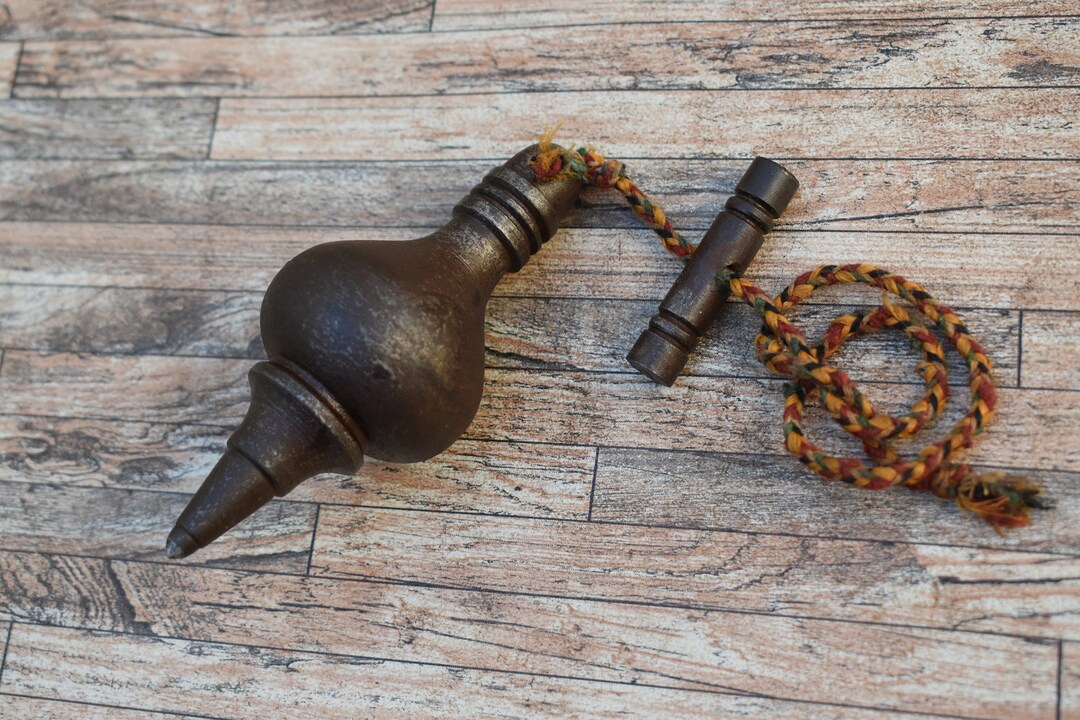 Vintage Solid Iron Leveling Plumb Bob Tool Collectible Table Decor ...