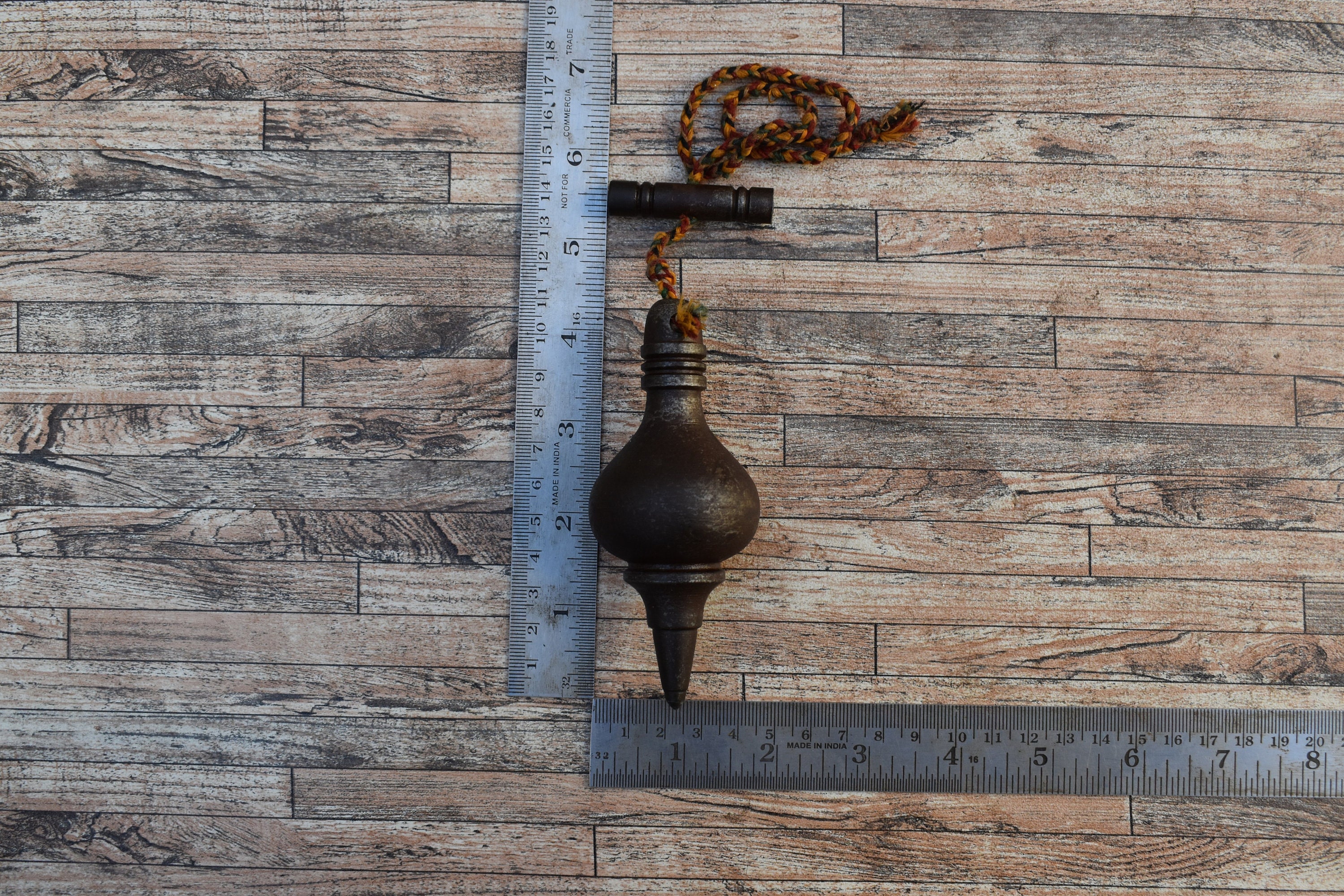 Vintage Solid Iron Leveling Plumb Bob Tool Collectible Table Decor ...