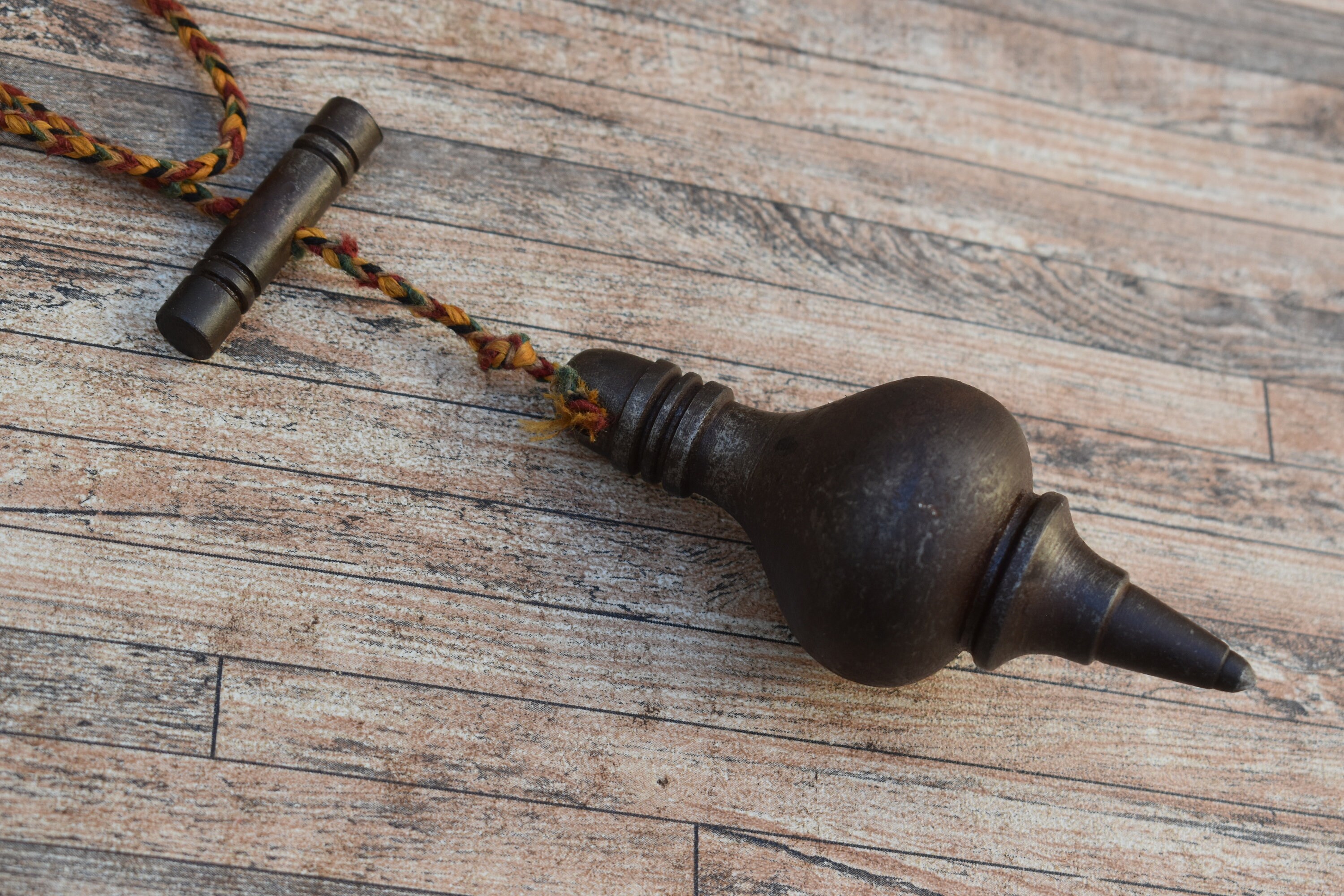 Vintage Solid Iron Leveling Plumb Bob Tool Collectible Table Decor ...