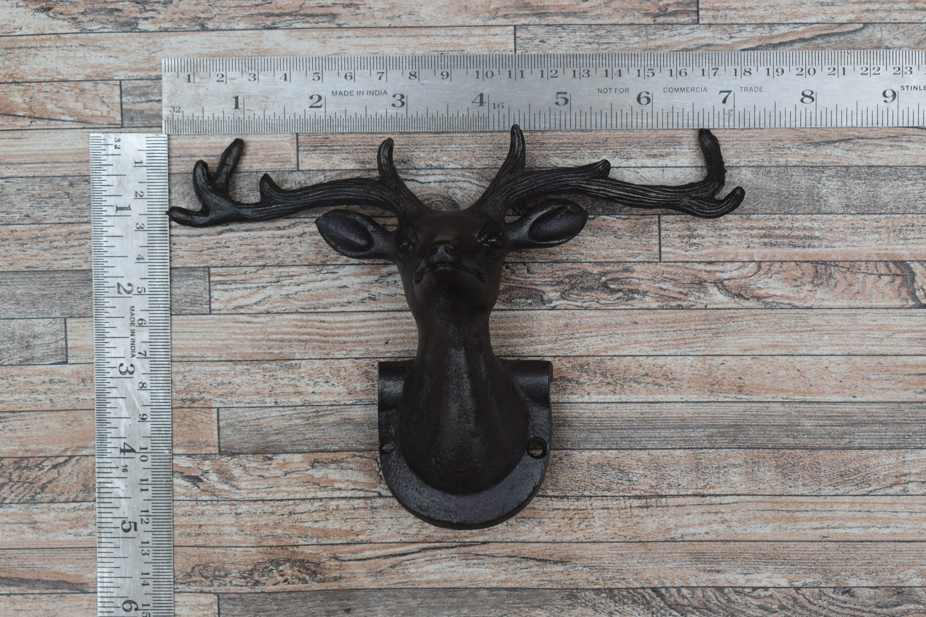 Vintage Cast Iron Deer Head Shape Hat Coat Towel Hanging Hook - Etsy