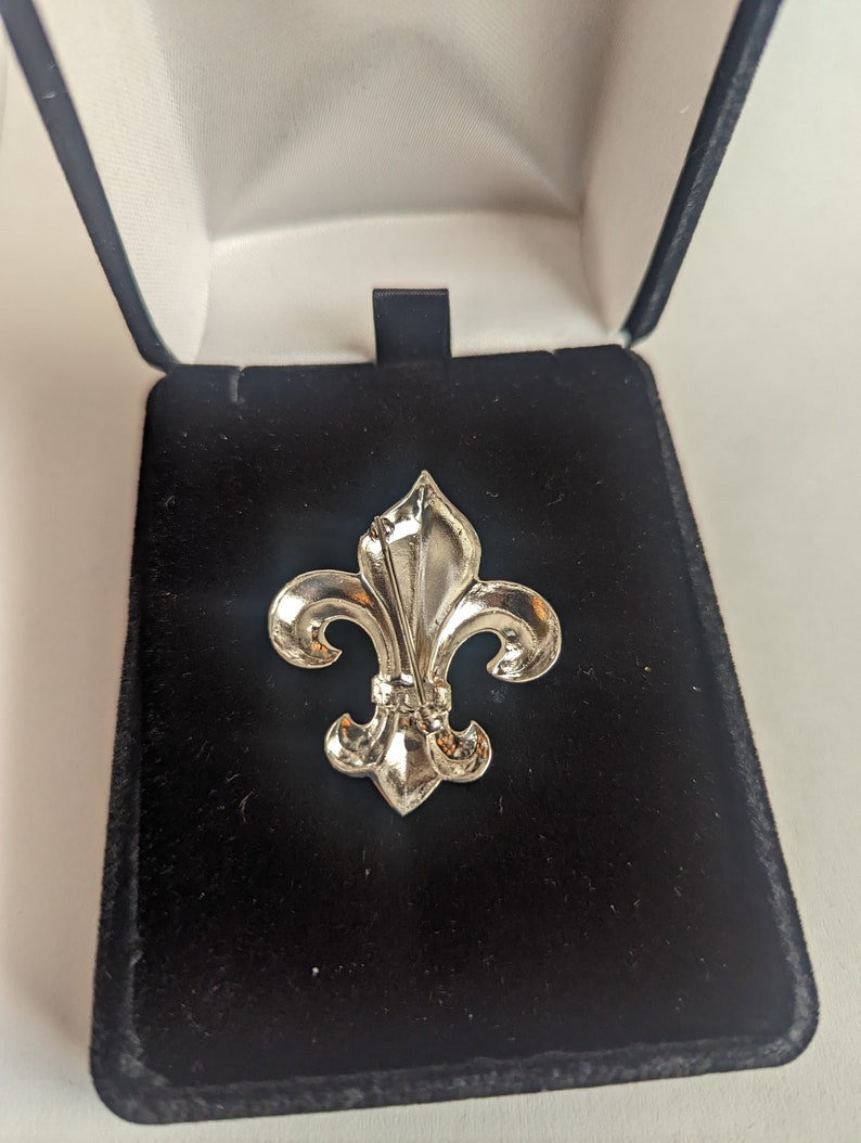 Sterling Silver Fleur-de-lis Pin - Etsy
