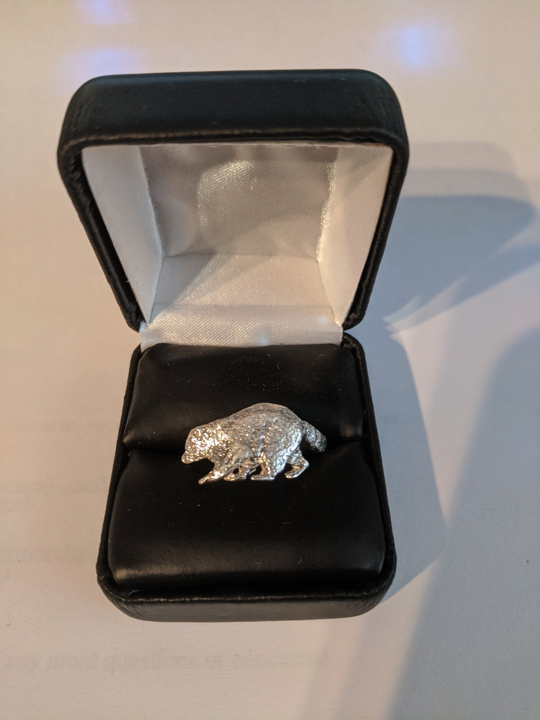 Sterling Silver Raccoon Ring - Etsy