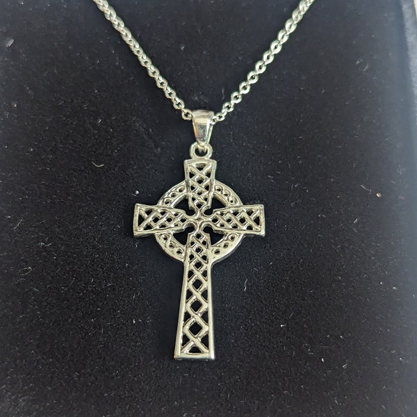 Silver Celtic Cross - Etsy