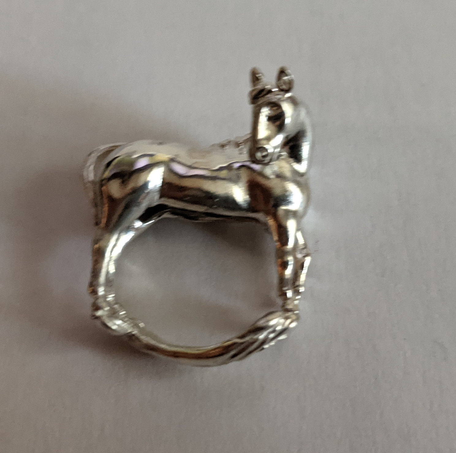 Sterling Silver Horse Ring - Etsy