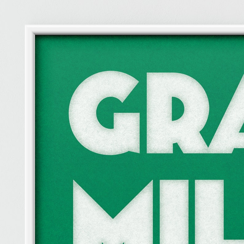 Grazie Mille Poster | Italian Thank You | Typography Print | Minimalist ...