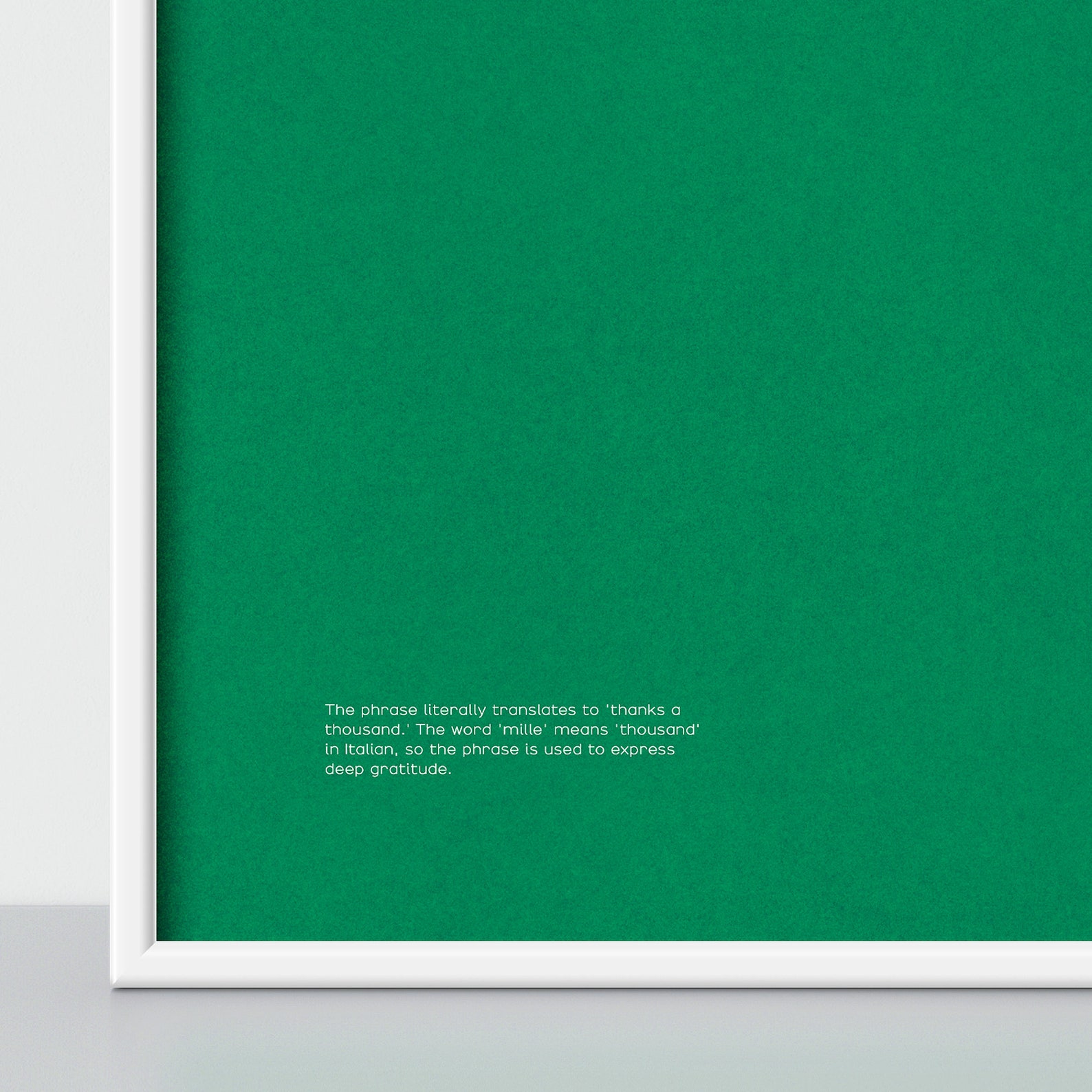 Grazie Mille Poster | Italian Thank You | Typography Print | Minimalist ...