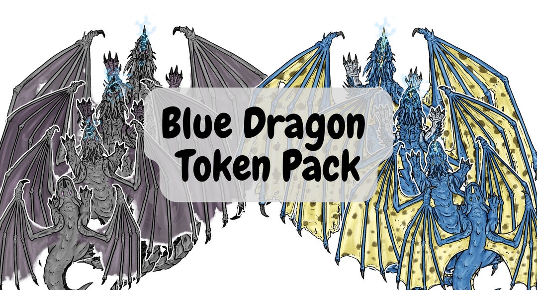 Blue Dragon Token Pack Printable Tokens - Etsy