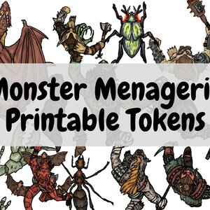 Monster Menagerie Printable TTRPG Tokens - Etsy