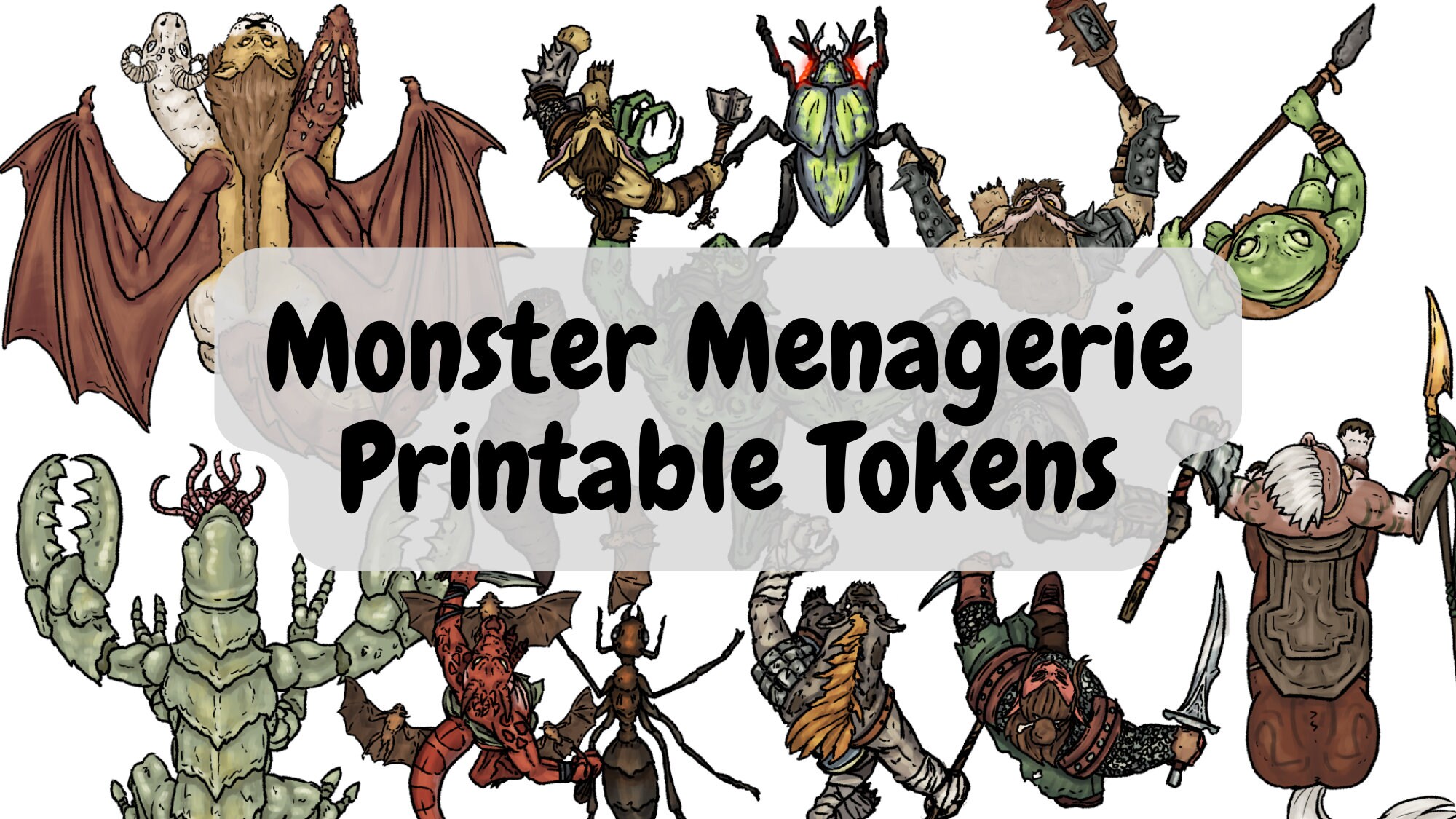 Monster Menagerie Printable TTRPG Tokens - Etsy