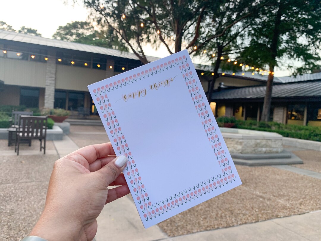 5x7 Happy Things Pad tulip Note Pad - Etsy