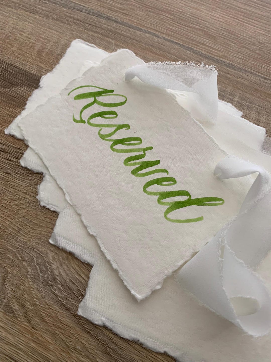 RESERVED Signs With Optional White Ribbon | 5"x7" Thick Cotton Paper ...