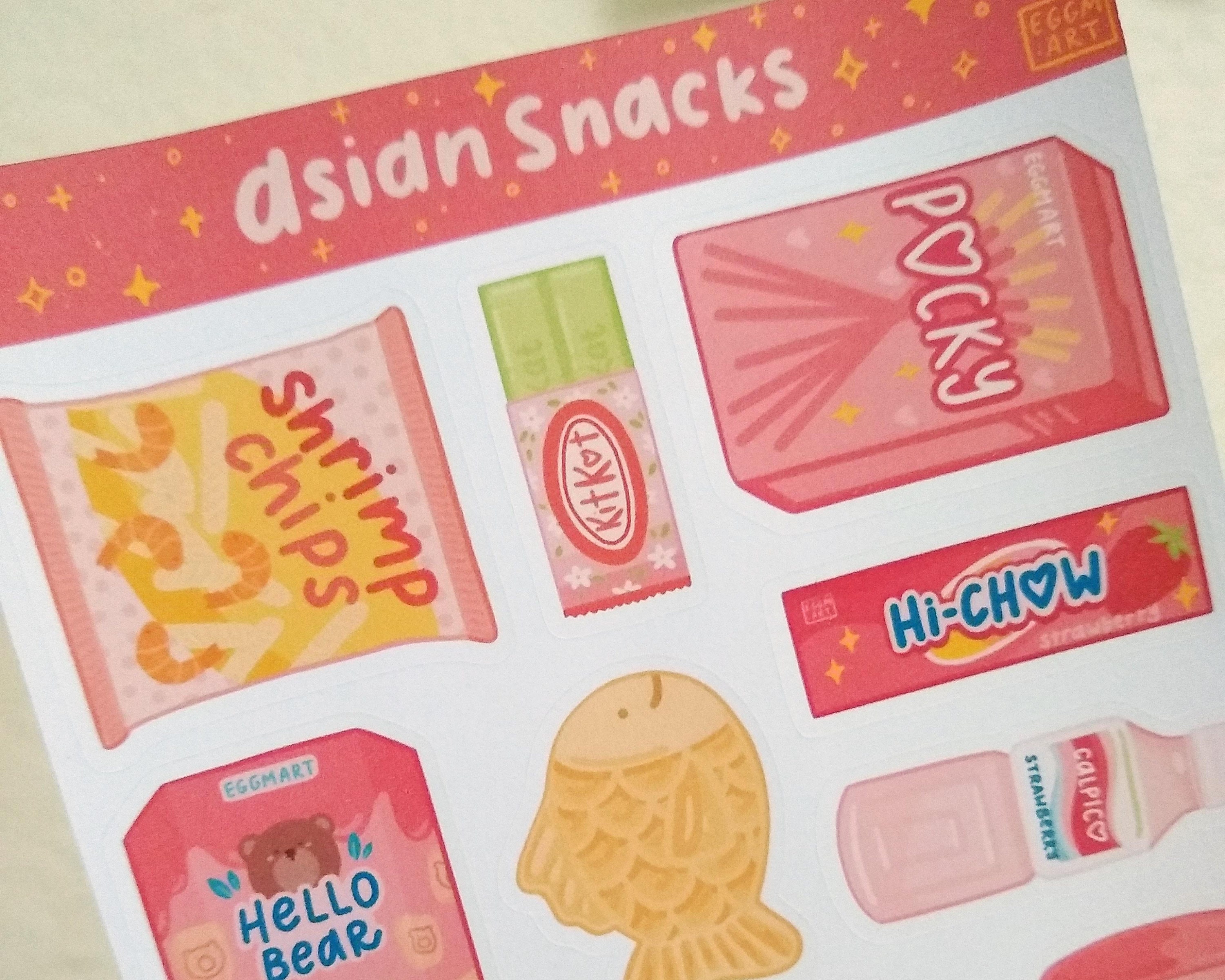 Asian Snacks Sticker Sheet Bullet Journal and Scrapbooking - Etsy