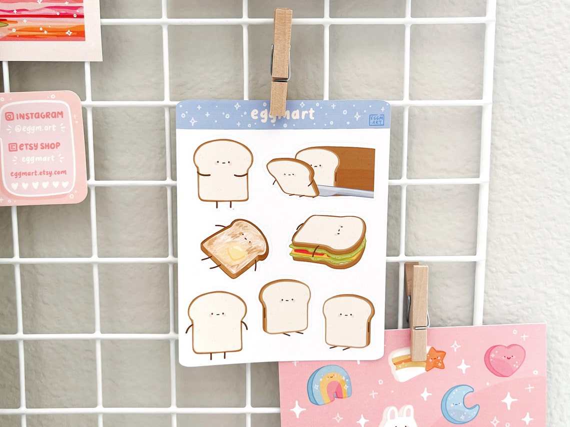 Bread Sticker Sheet Bullet Journal and Scrapbooking Sticker | Etsy