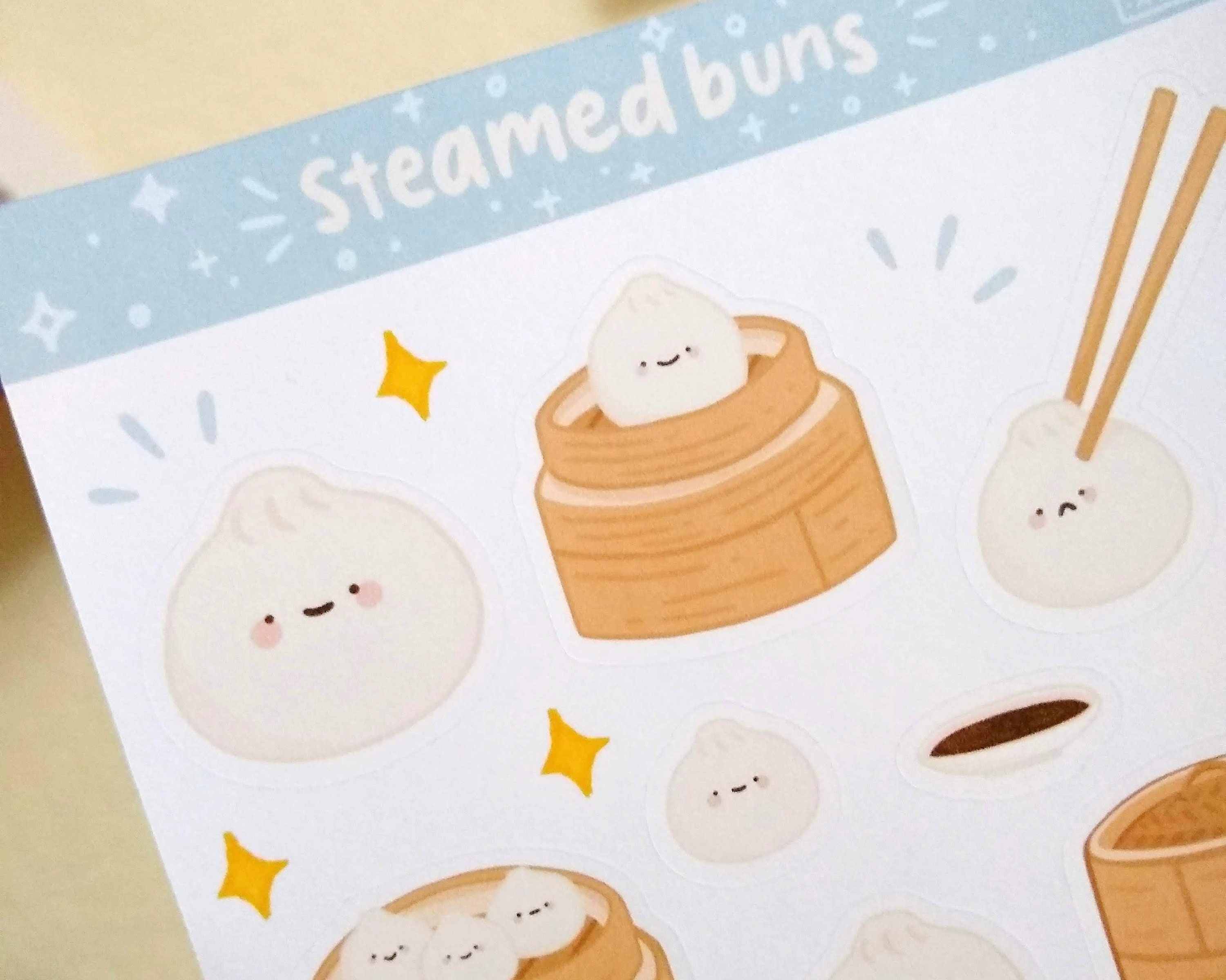 Steamed Buns Sticker Sheet Bullet Journal and Scrapbooking | Etsy