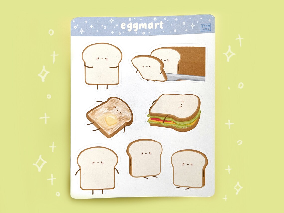 Bread Sticker Sheet Bullet Journal and Scrapbooking Sticker | Etsy