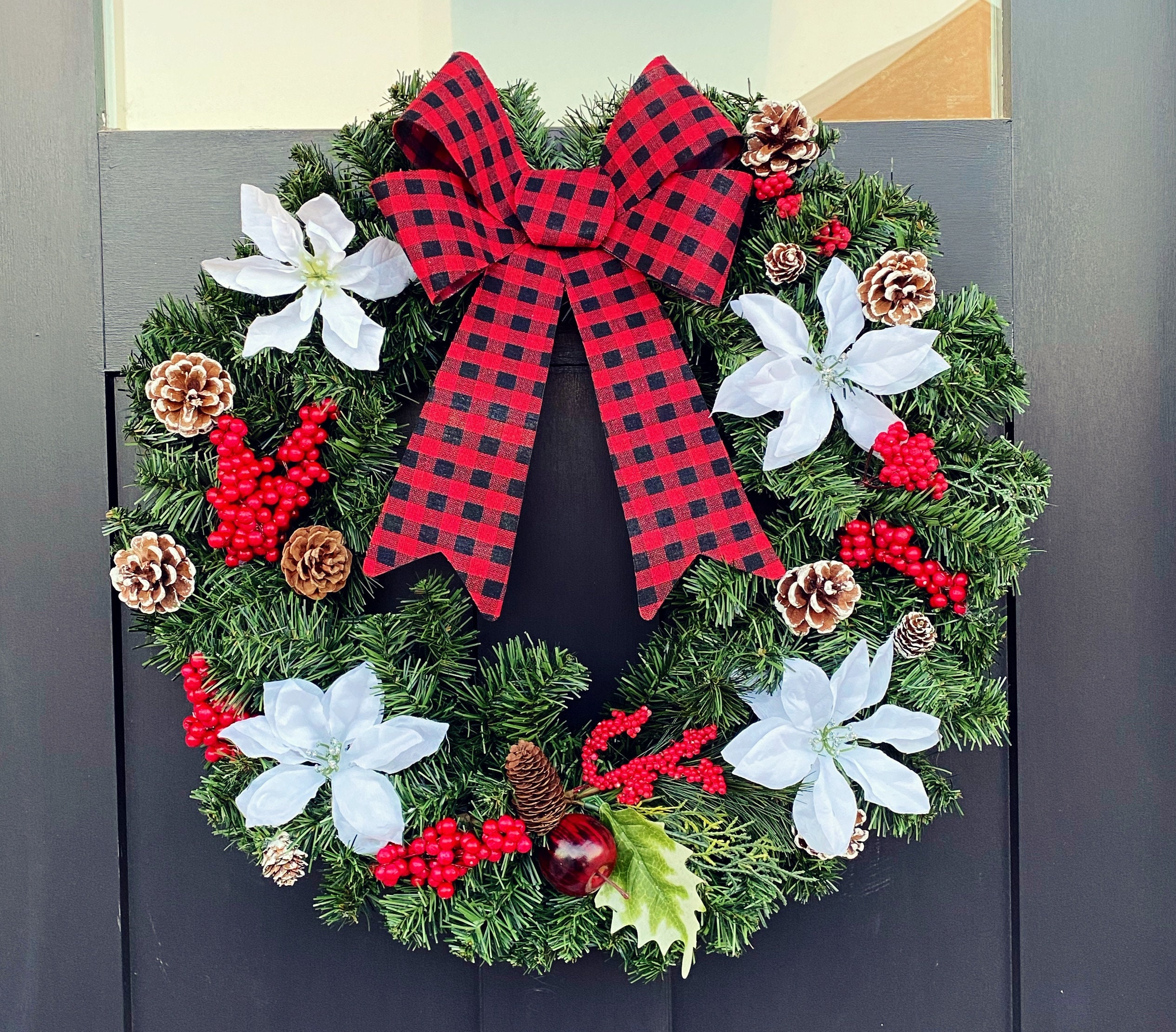 15-inch and 21-inch Wreaths, Holiday Wreath, Decor, Christmas Wreath ...