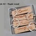 Wooden Key Ring/ Walnut & Maple Key Ring/family Key Ring/only 1set's ...
