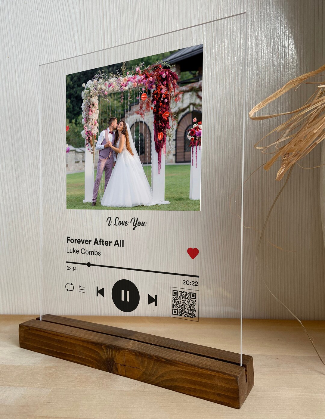 Custom Acrylic Song Plaque With Natural or Dark Colored Stand - Medium ...