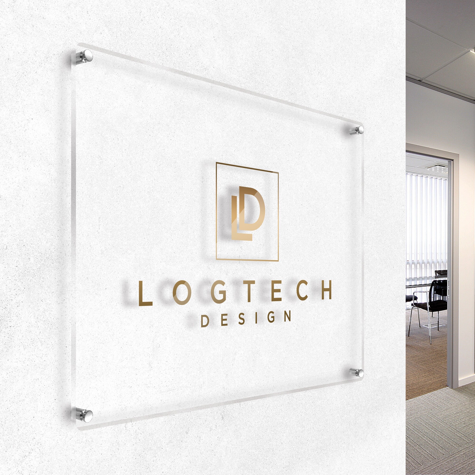 Customizable Logo Office Business Sign 47 Mm Acrylic - Etsy