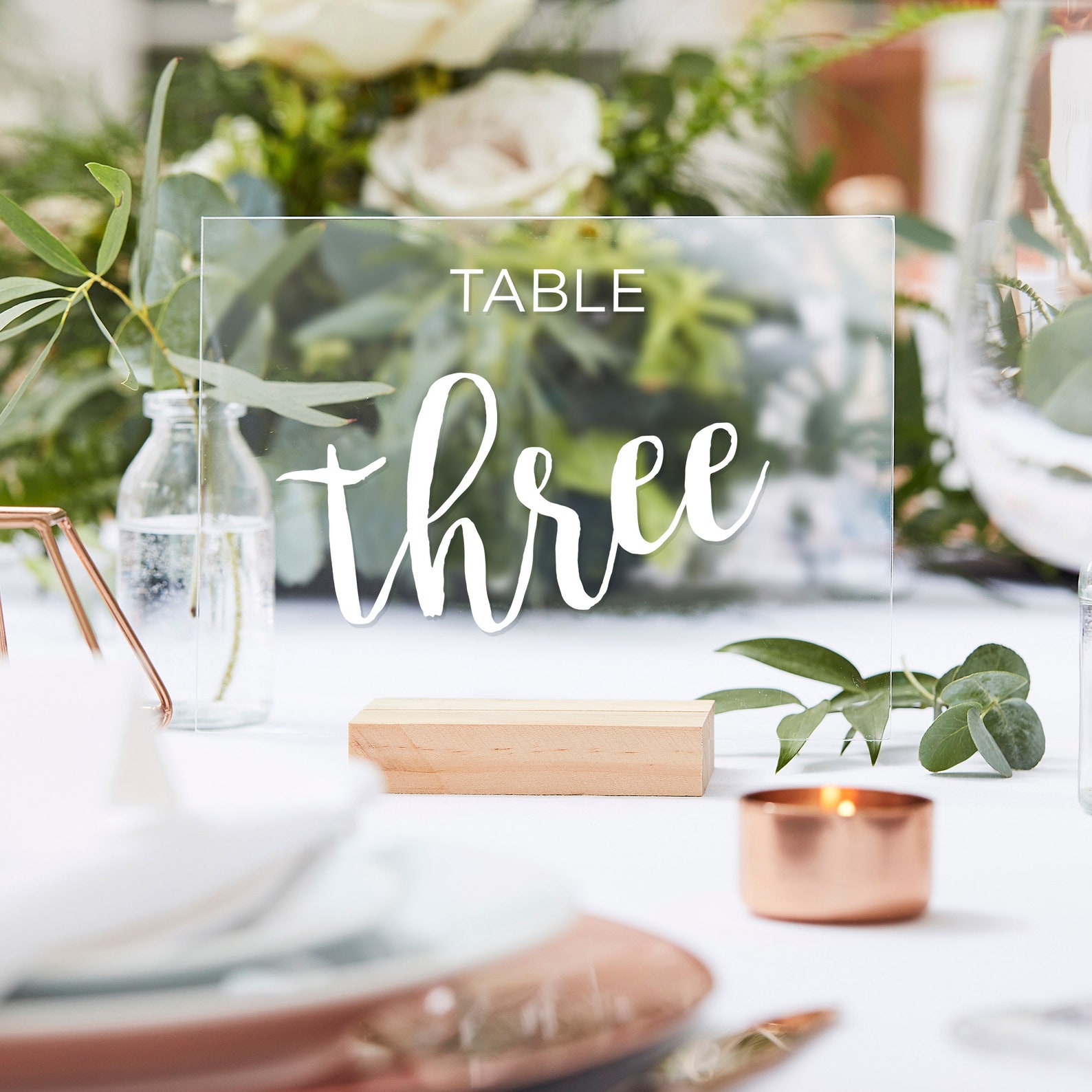 Editable Table Sign Bundle of 6 or More Clear Acrylic | Etsy