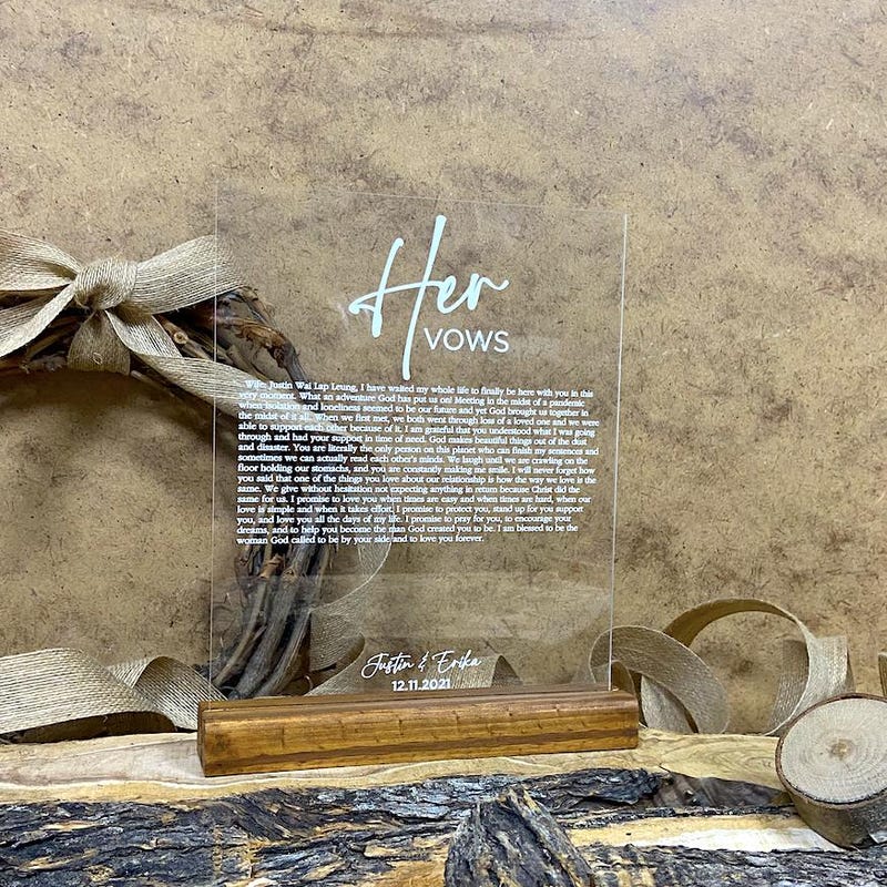 Wedding Vows Framed - Etsy