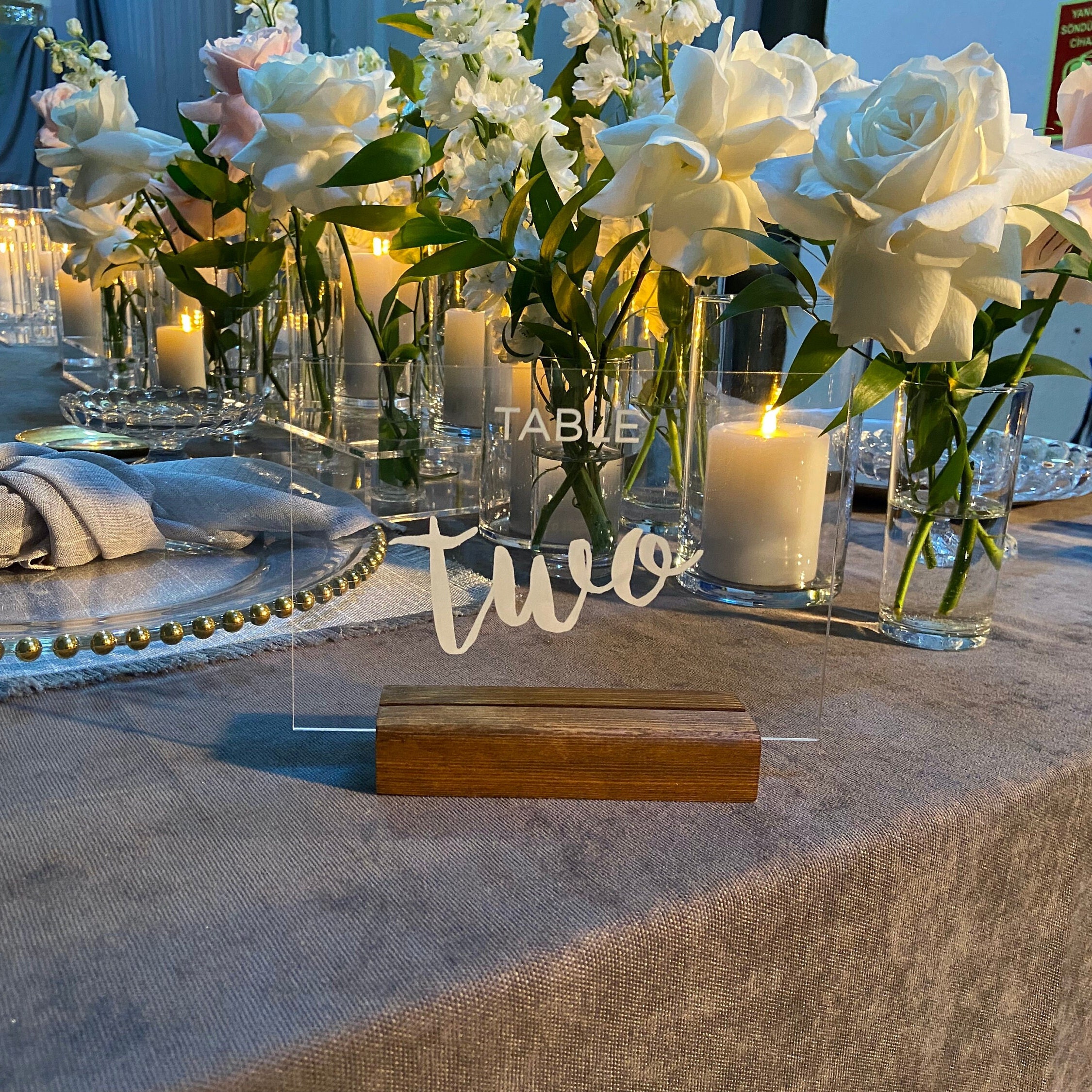 Editable Table Sign Bundle of 6 or More Clear Acrylic | Etsy