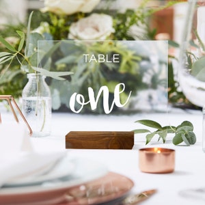 Editable Table Sign, Bundle of 6 or More, Clear Acrylic Wedding Table ...