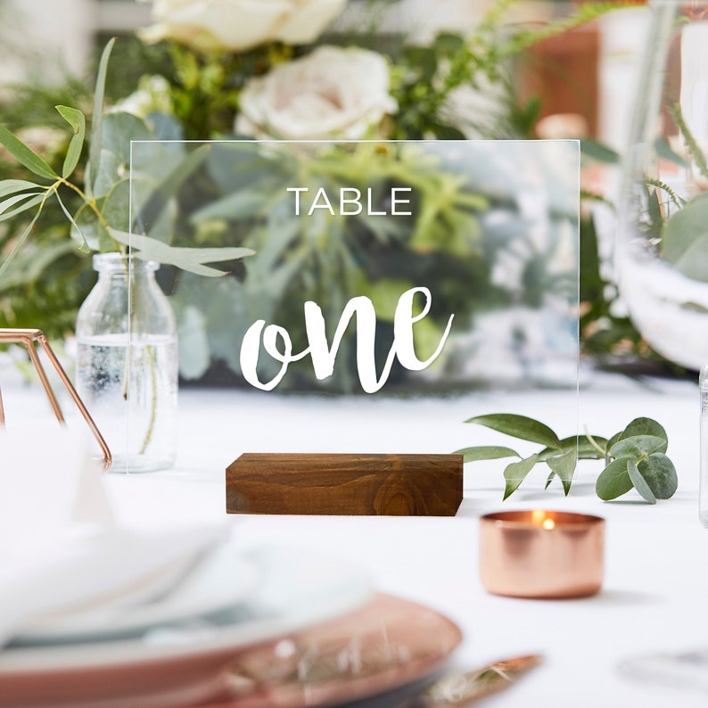 Editable Table Sign Bundle of 6 or More Clear Acrylic - Etsy