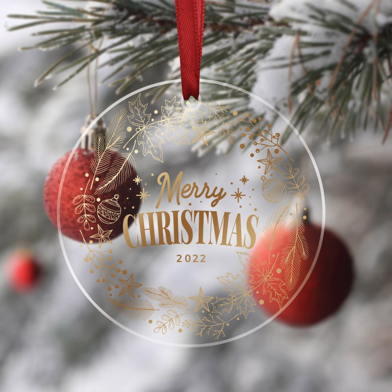 Personalized Clear Acrylic Christmas Ornament: Custom Name, Memorial ...