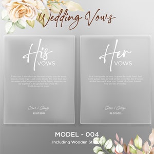 Personalized 2 Panels Vow Wedding Photo Frame Clear Acrylic - Etsy