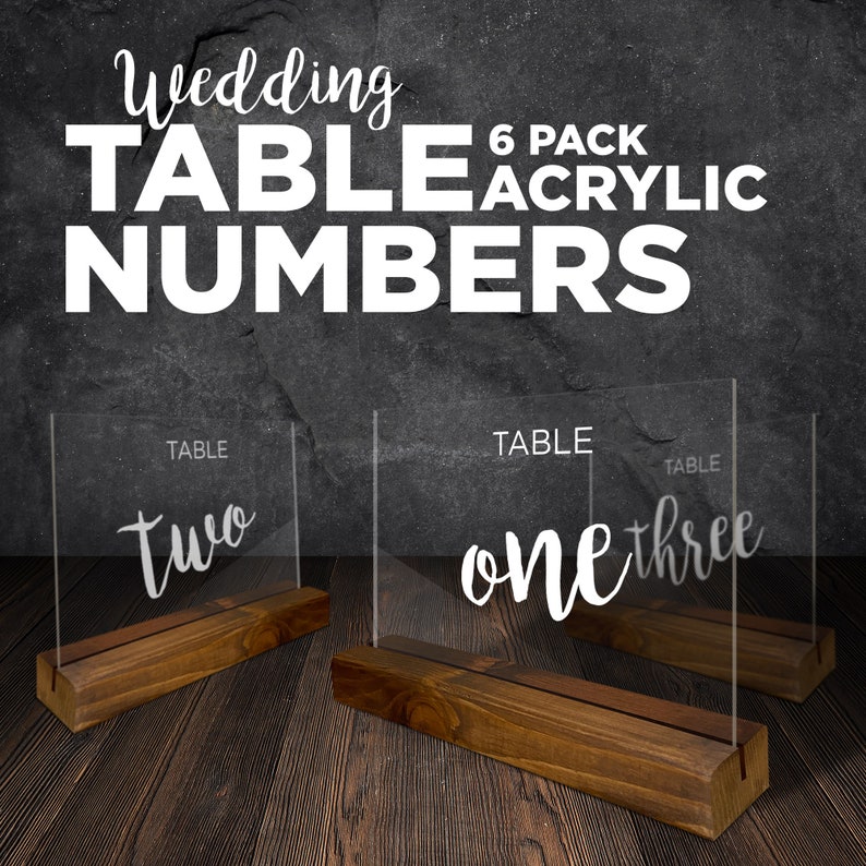 Editable Table Sign Bundle of 6 or More Clear Acrylic - Etsy