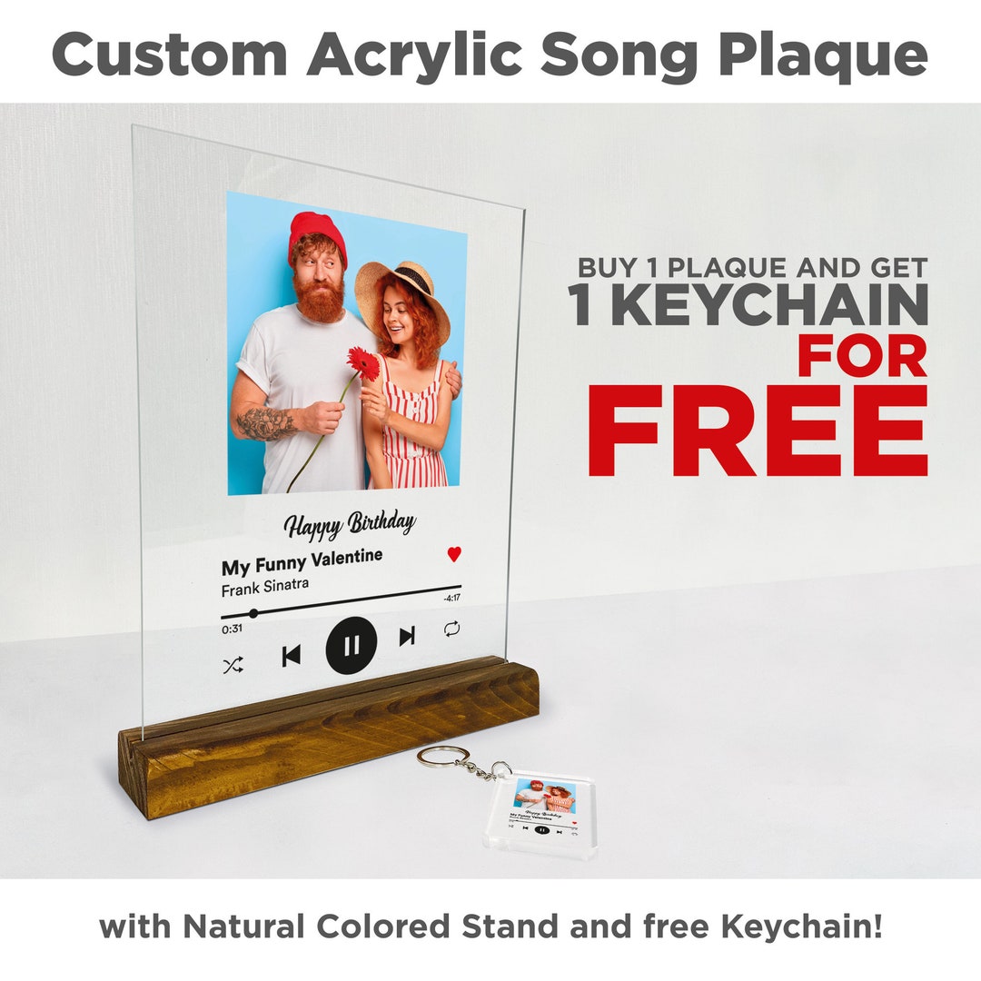 Personalized Acrylic Song Plaque – Custom Photo Music Album ...