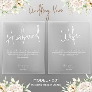 Personalized 2 Panels Vow Wedding Photo Frame Clear Acrylic - Etsy