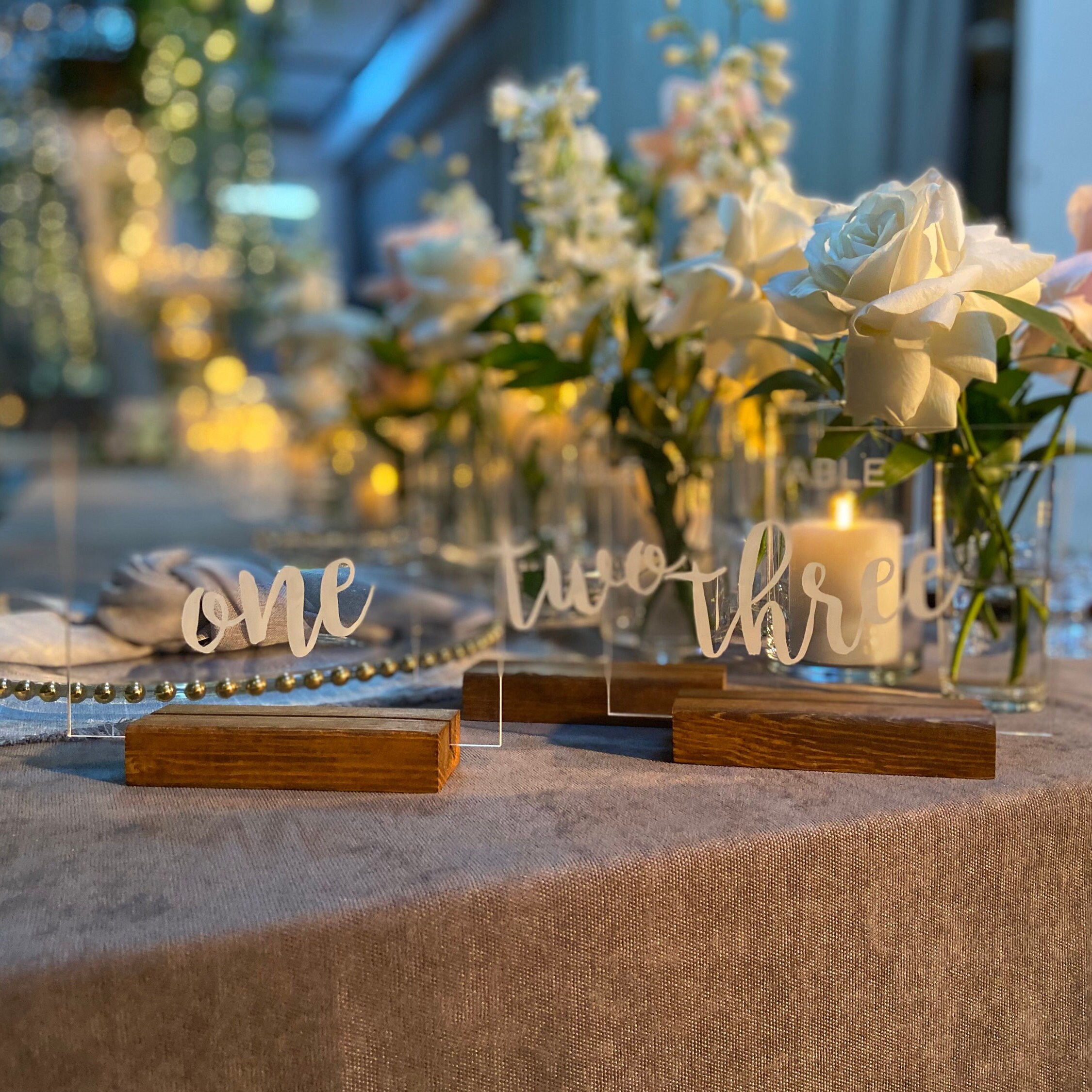 Editable Table Sign Bundle of 6 or More Clear Acrylic | Etsy