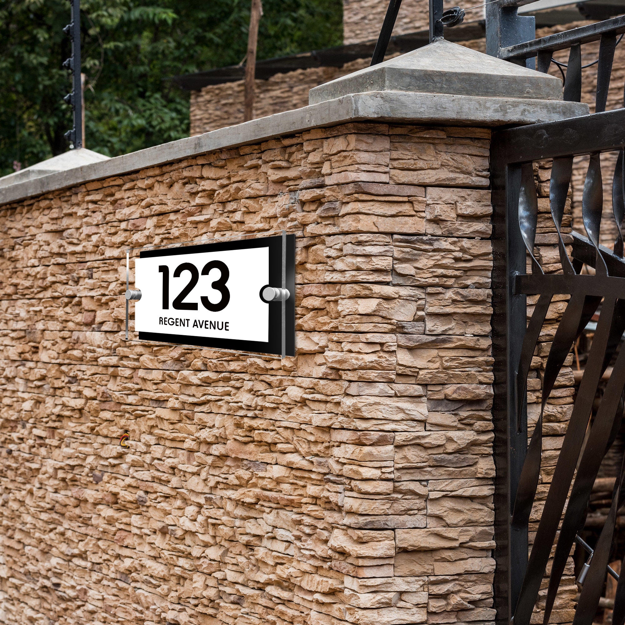 Customizable Acrylic House Numbers or Business Sign, 4,7 Mm Double ...