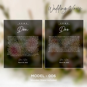 Personalized Vow Wedding Photo Frame Clear Acrylic Plaque Wife or ...