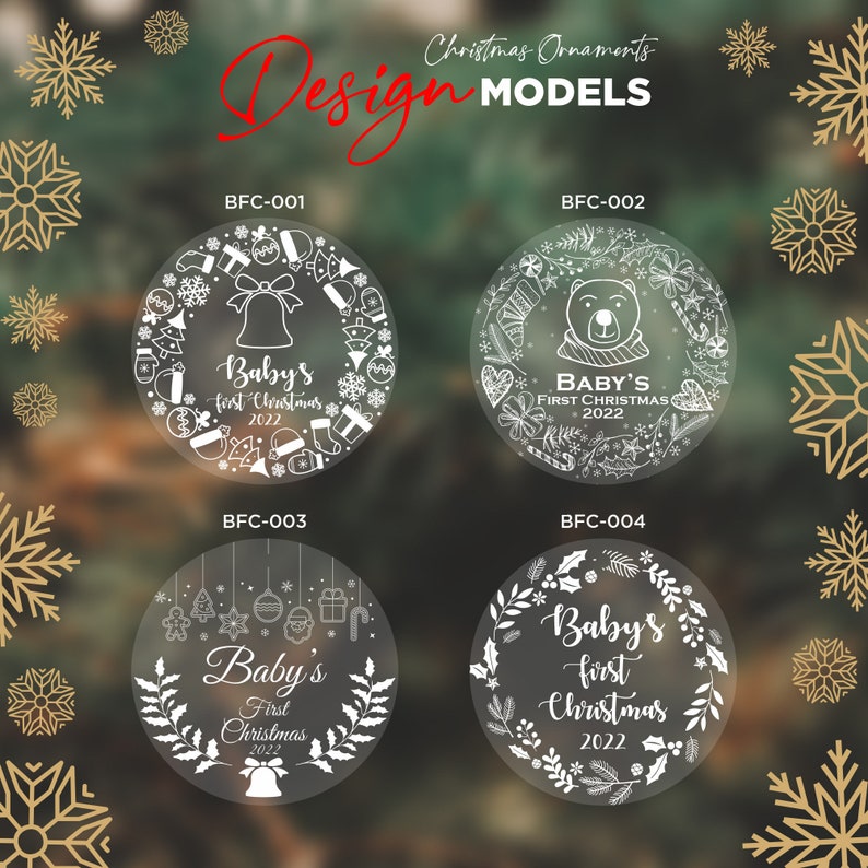 Personalized Clear Acrylic Christmas Ornament: Custom Name, Memorial ...