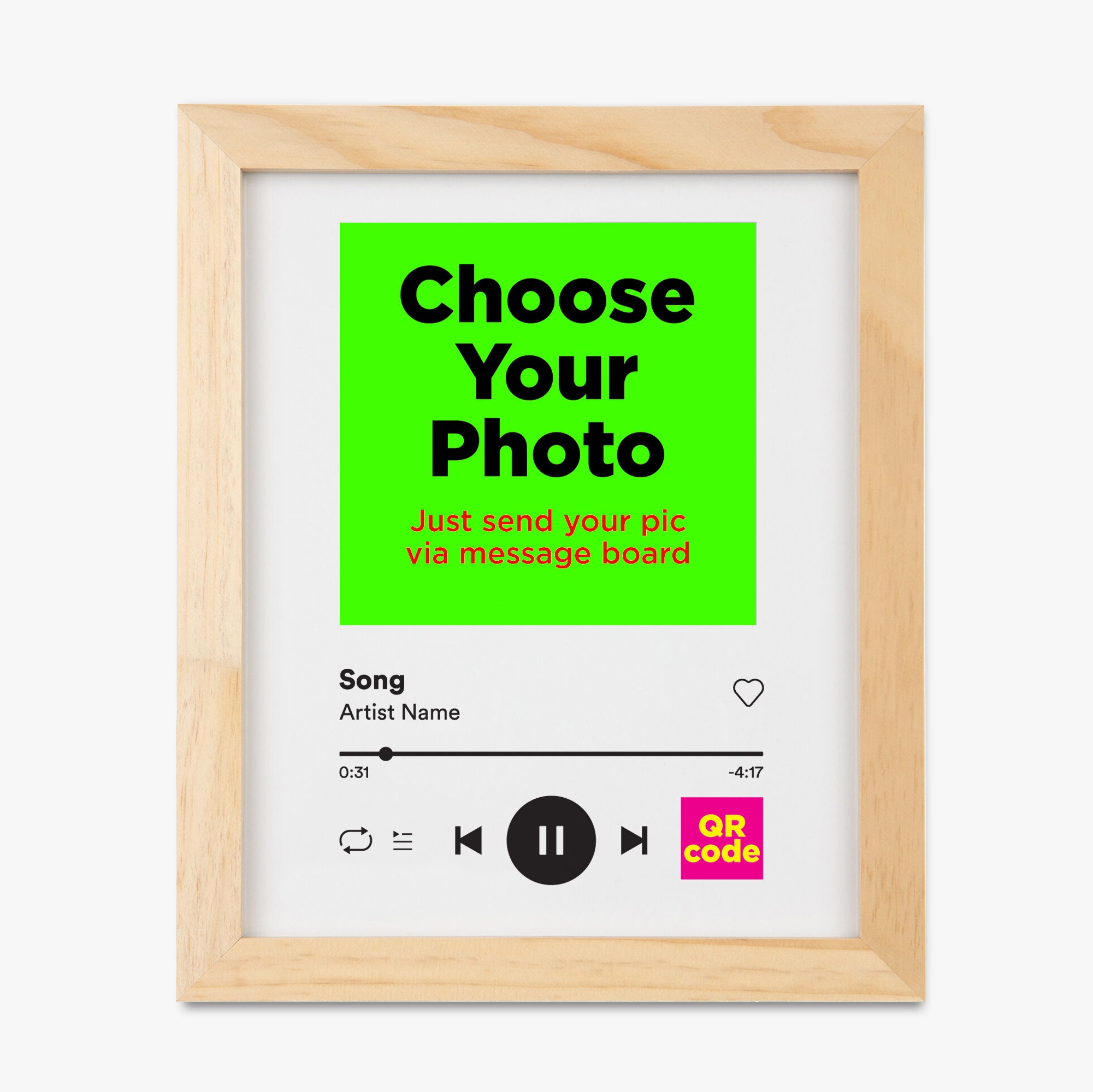 Wood Framed Custom Acrylic Song Plaque Gift a Very Special - Etsy