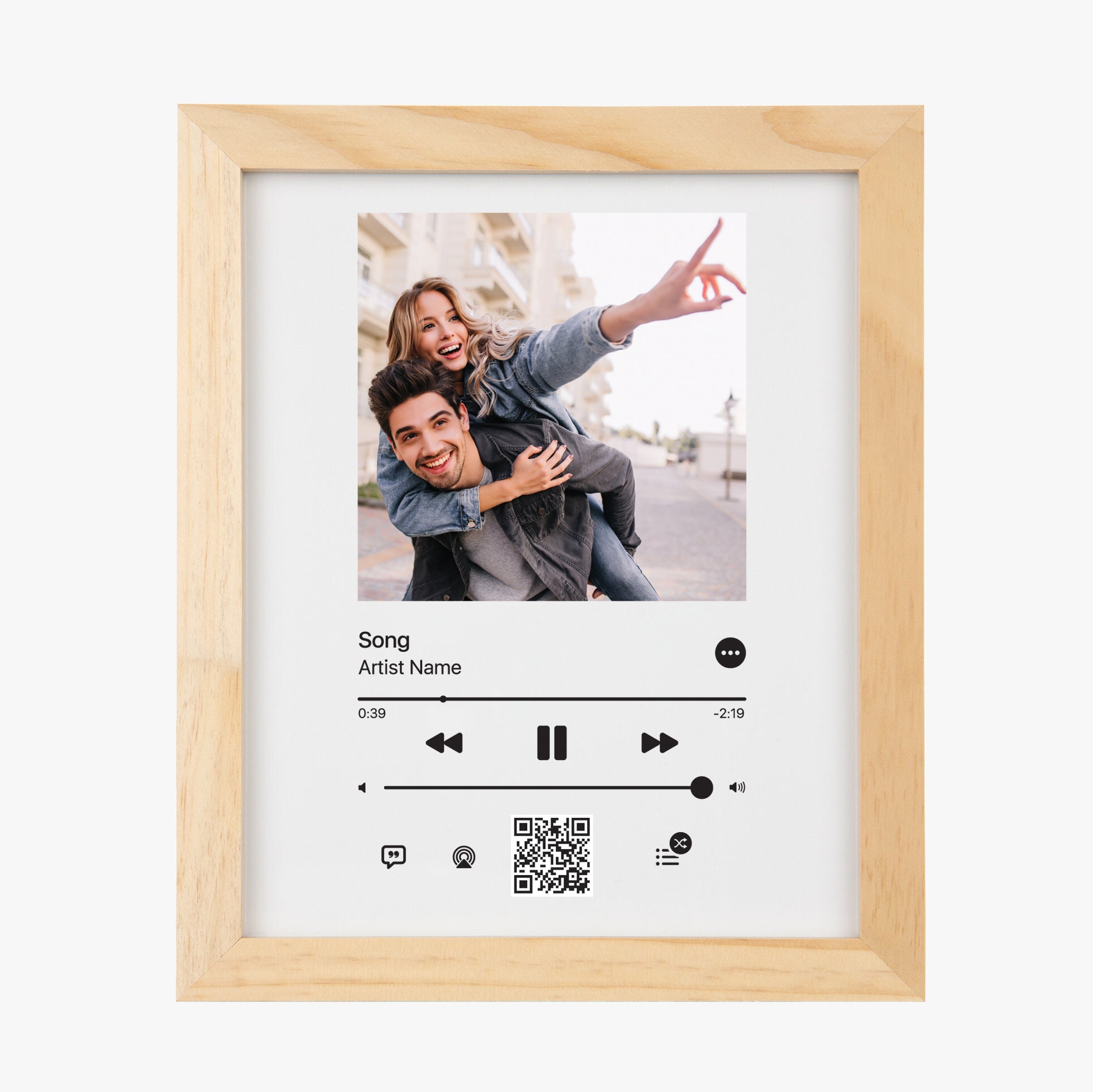 Custom Acrylic Song Plaque – Wooden or Black Frame, Personalized Music ...