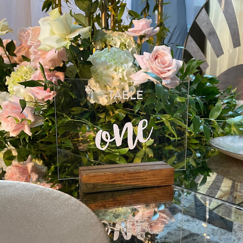 Editable Table Sign Bundle of 6 or More Clear Acrylic | Etsy