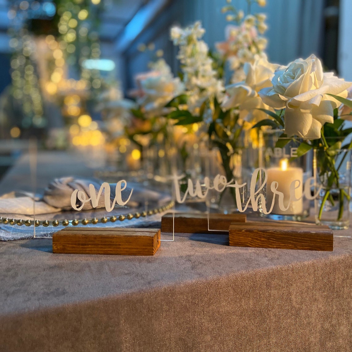 Editable Table Sign, Bundle of 6 or More, Clear Acrylic Wedding Table ...