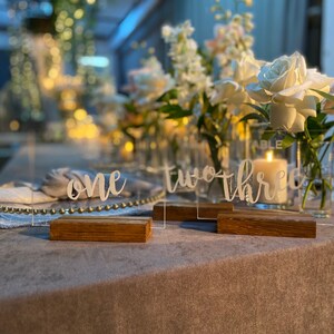 Editable Table Sign, Bundle of 6 or More, Clear Acrylic Wedding Table ...