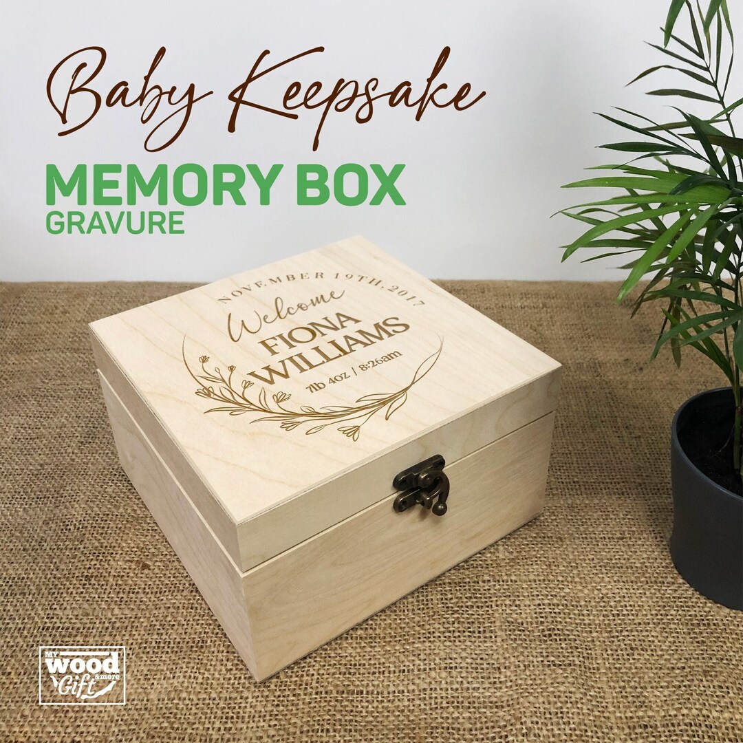 Custom Baby Keepsake Box Engraved, Personalized Memory Box, Gift for ...