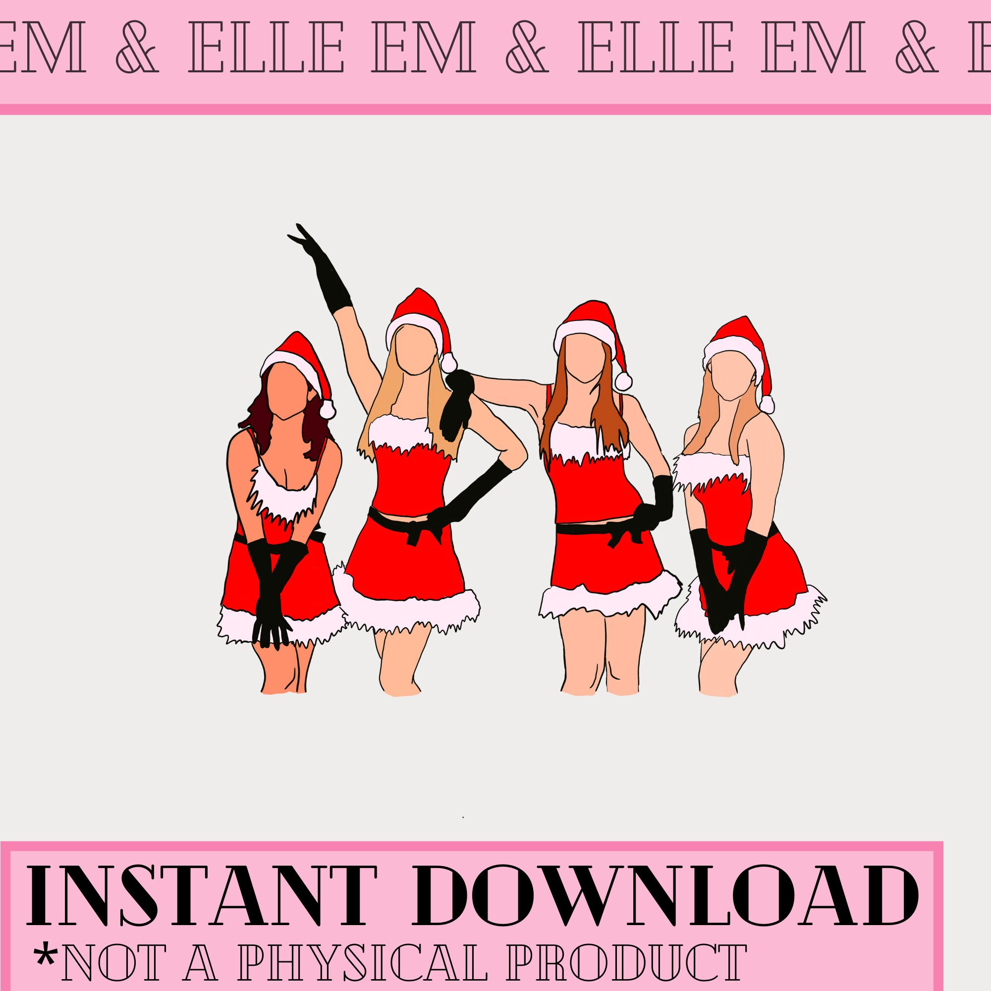 Mean Girls PNG, Mean Girls Christmas Jingle Bell Rock, Fetch Christmas PNG, Silhouette PNG - Etsy